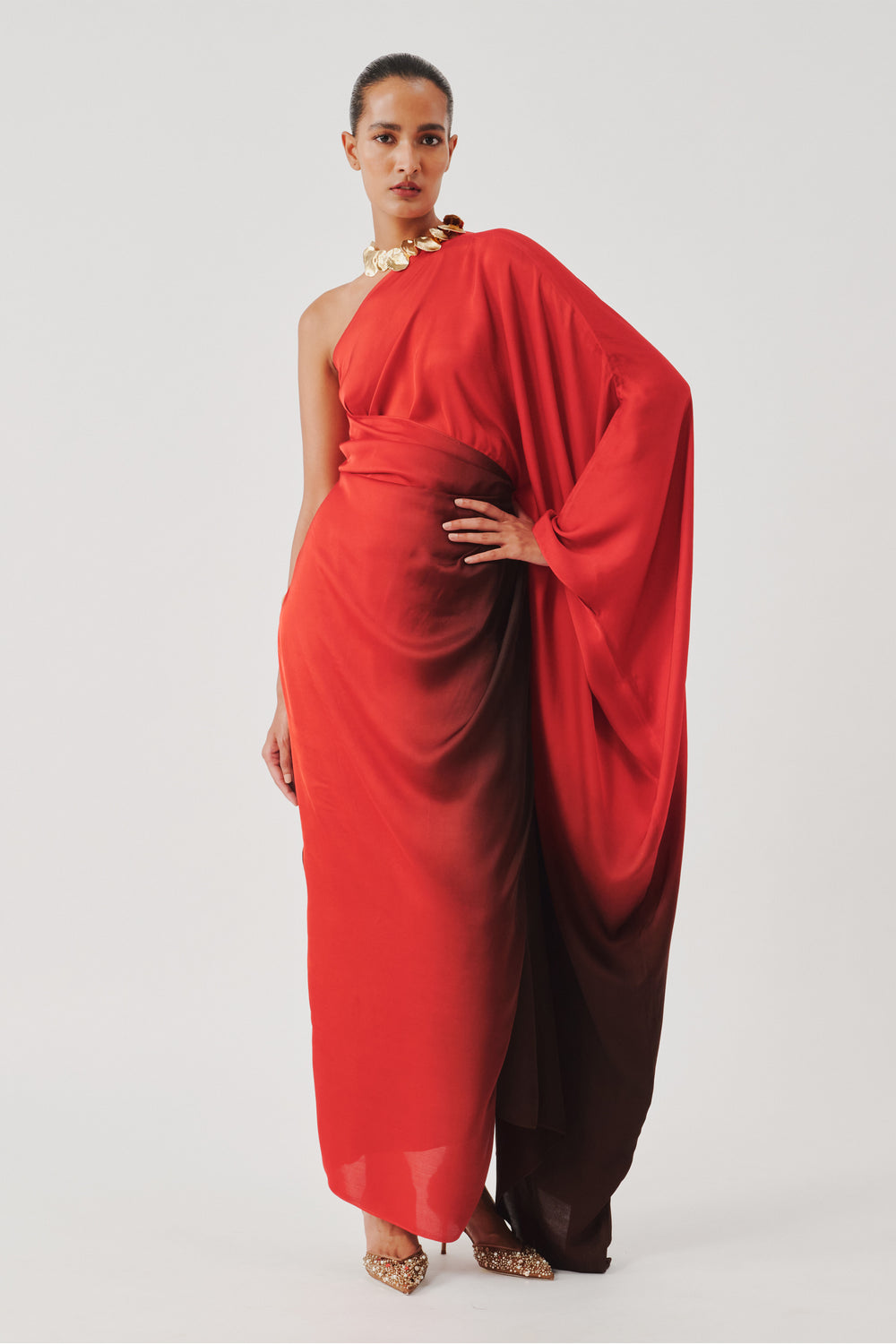 Burning Crimson Dress- Dresses for Women by Aroka